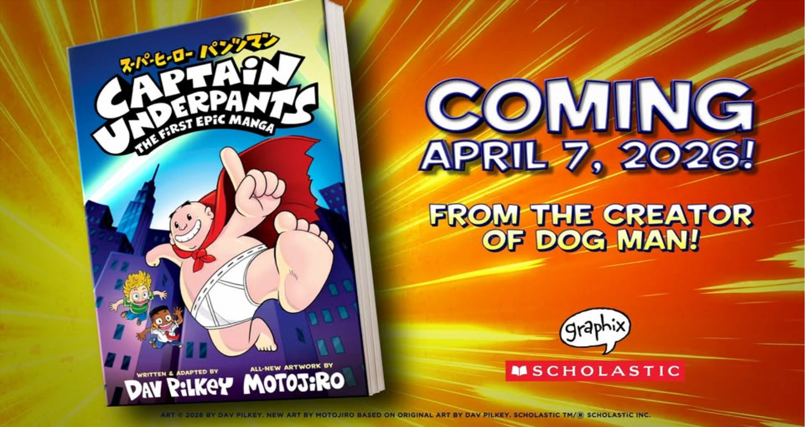 Captain Underpants: The First Epic Manga - Book Announcement and Cover ...