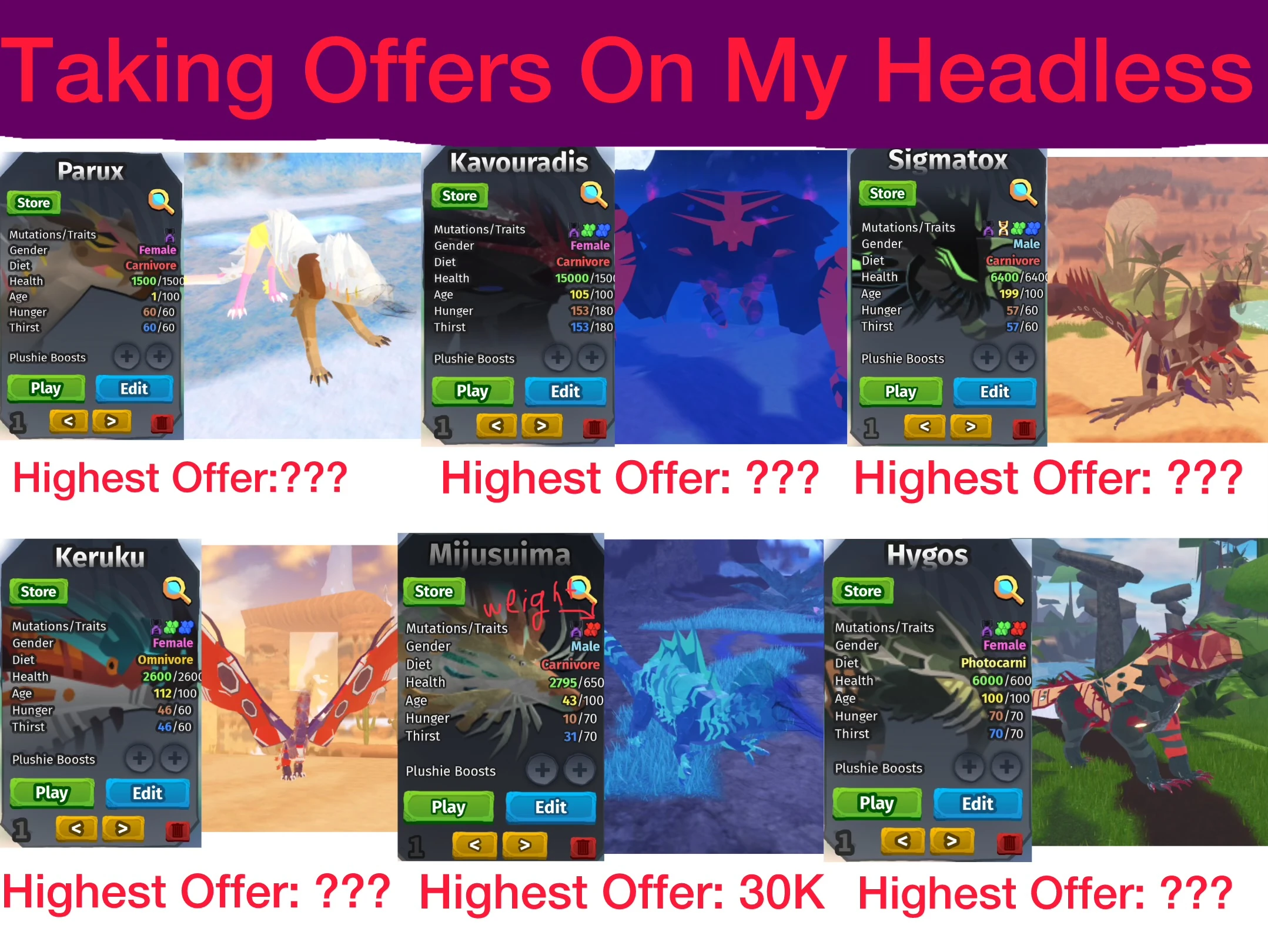 Taking offers on my Headless | Fandom