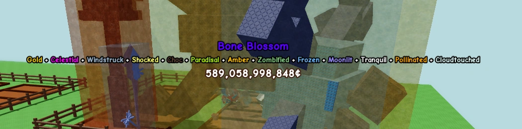 MASSIVE GOLD BONE BLOSSOM WITH OVER 13 MUTATIONS WORTH OVER HALF A ...