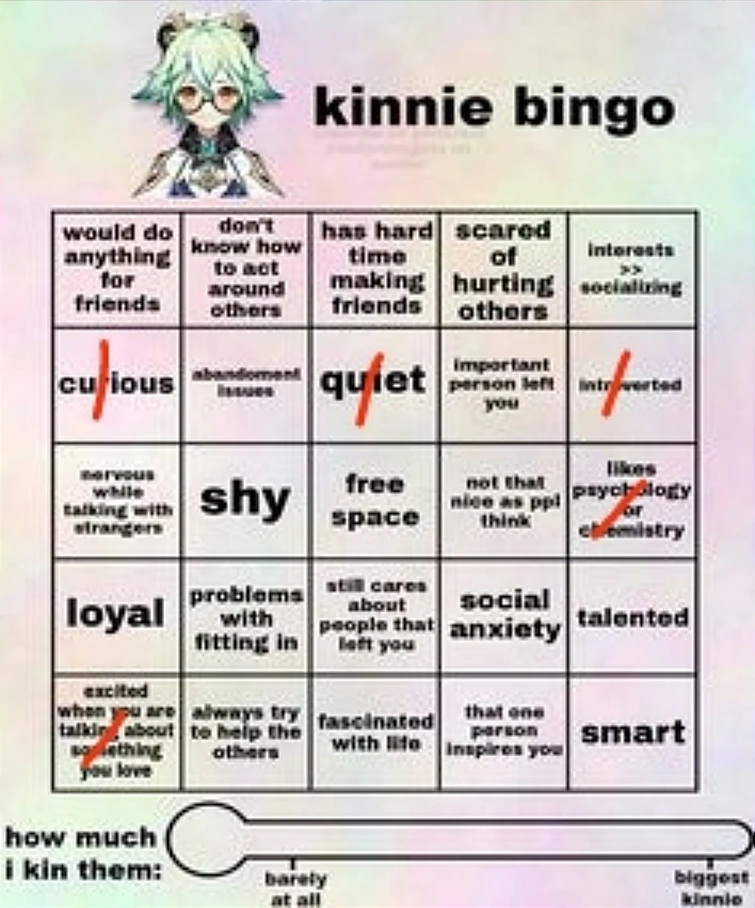 My kinnie bingos | Fandom