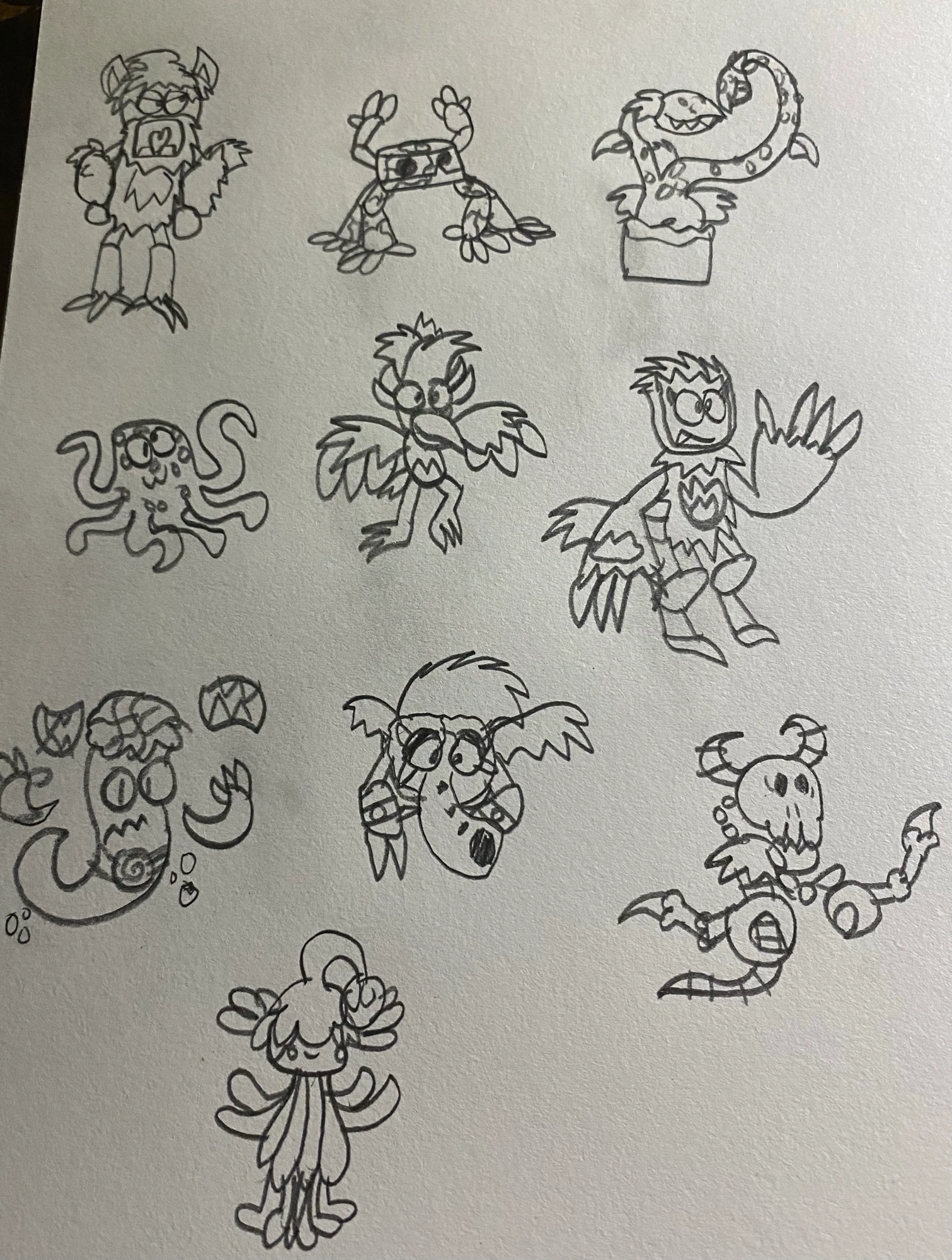 I used up my sketchbook so here are the redesign single elemental ...