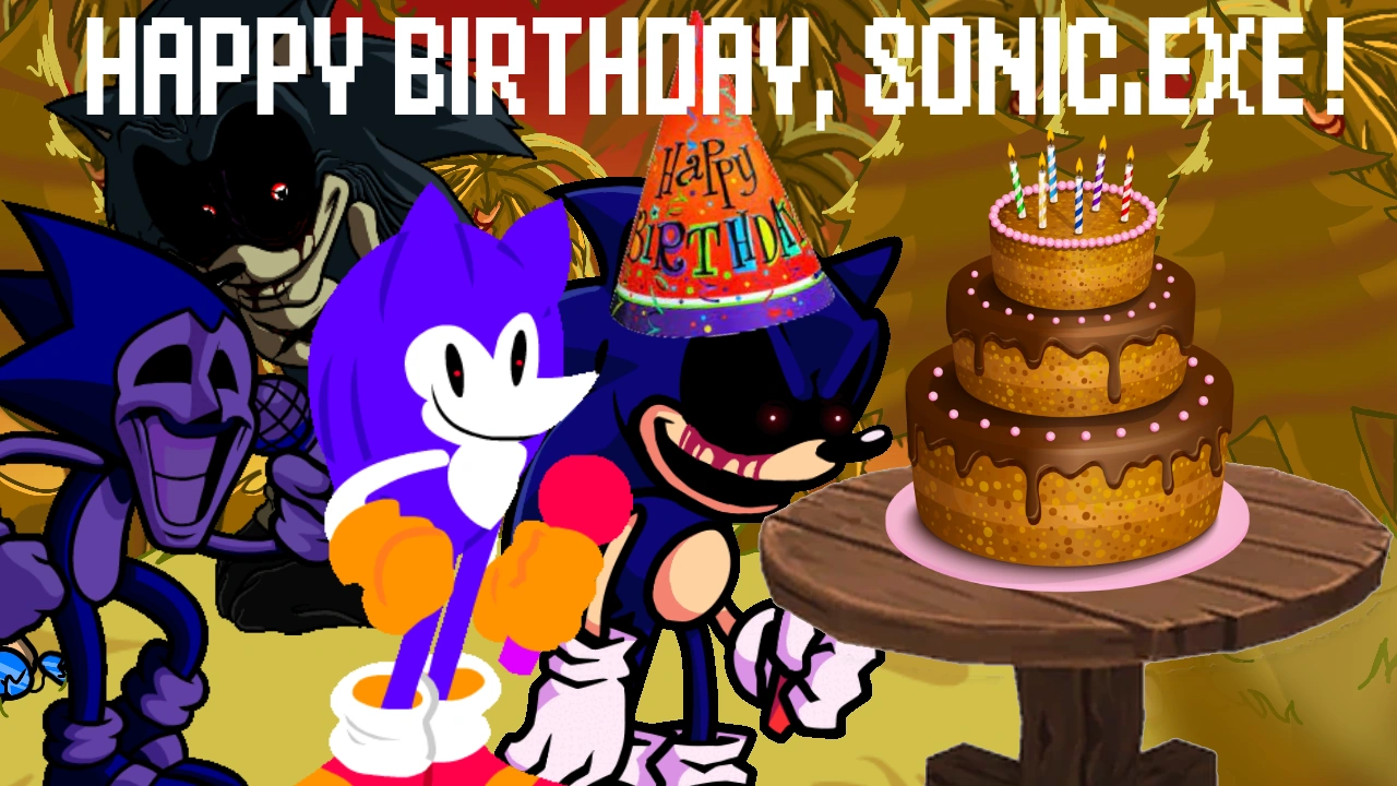 i'm a bit late before my bedtime so i made this for sonic.exe's b-day ...
