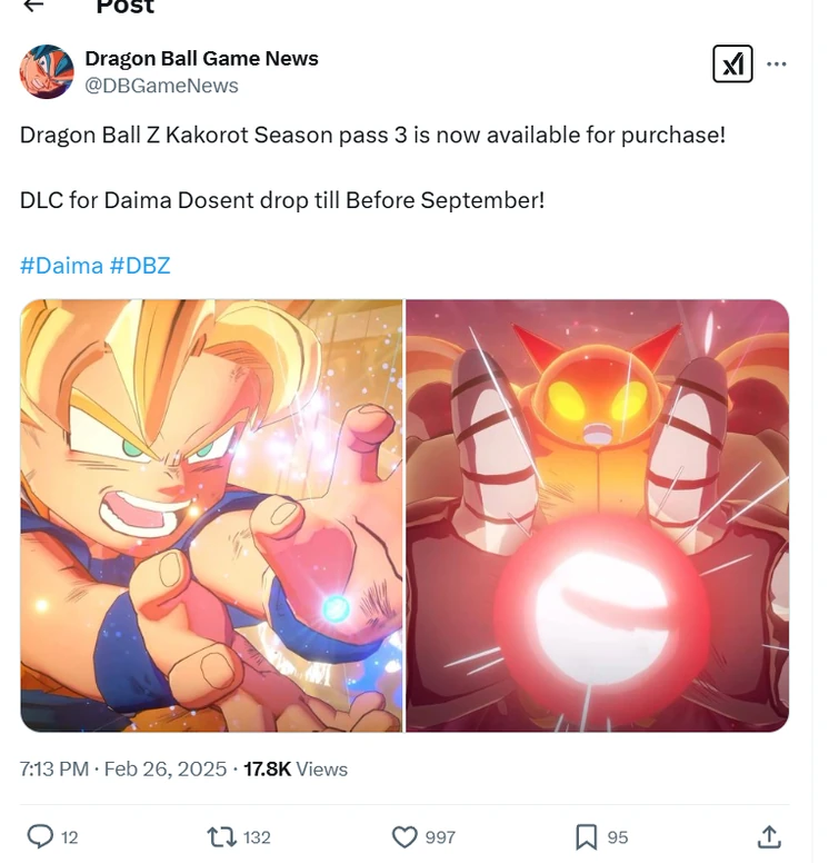 (Daima spoilers) DBZ kakarot Season 3 pass Shadow dropped, Daima DLC ...