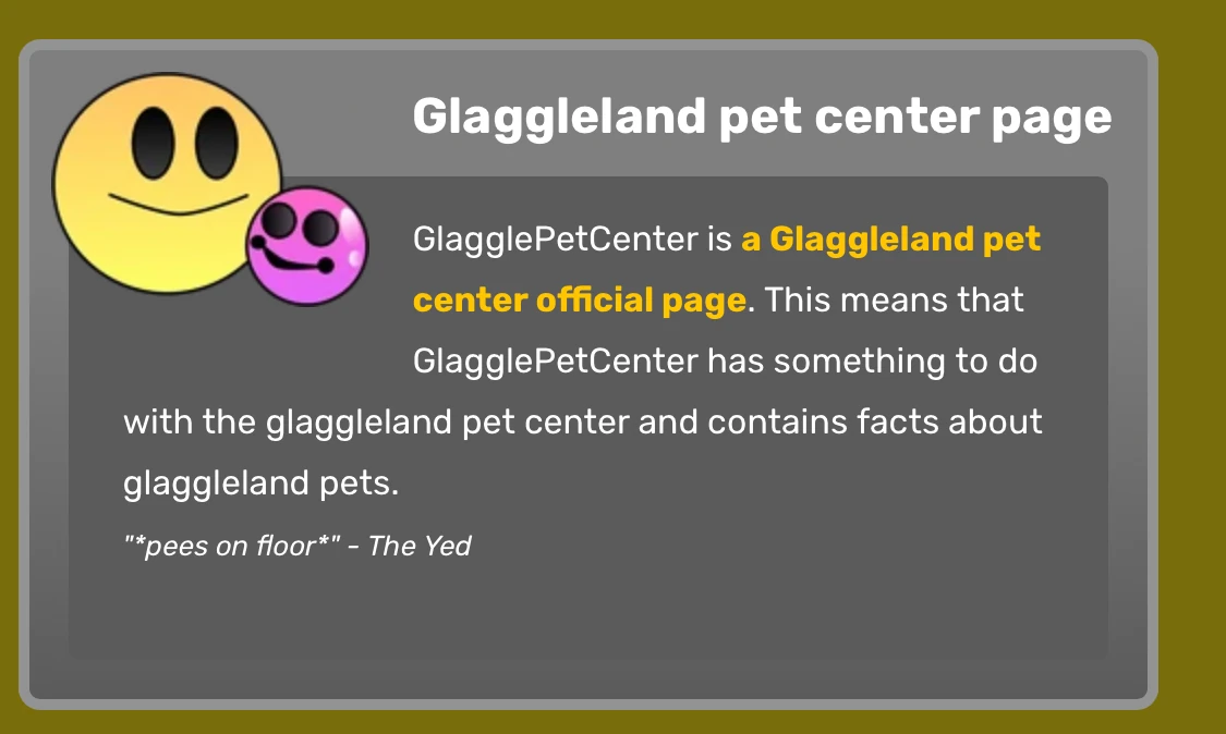 Created glaggleland pet center template!!1! | Fandom