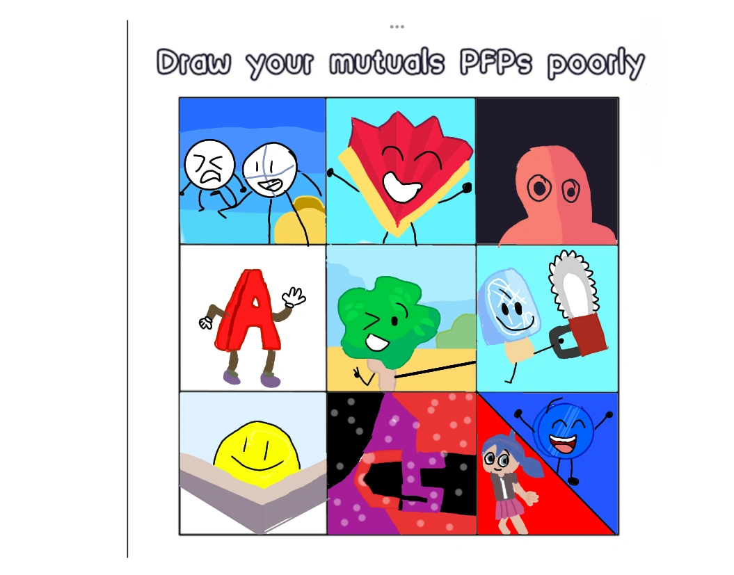 Draw BFDI wikians PFPs FINISHED! | Fandom