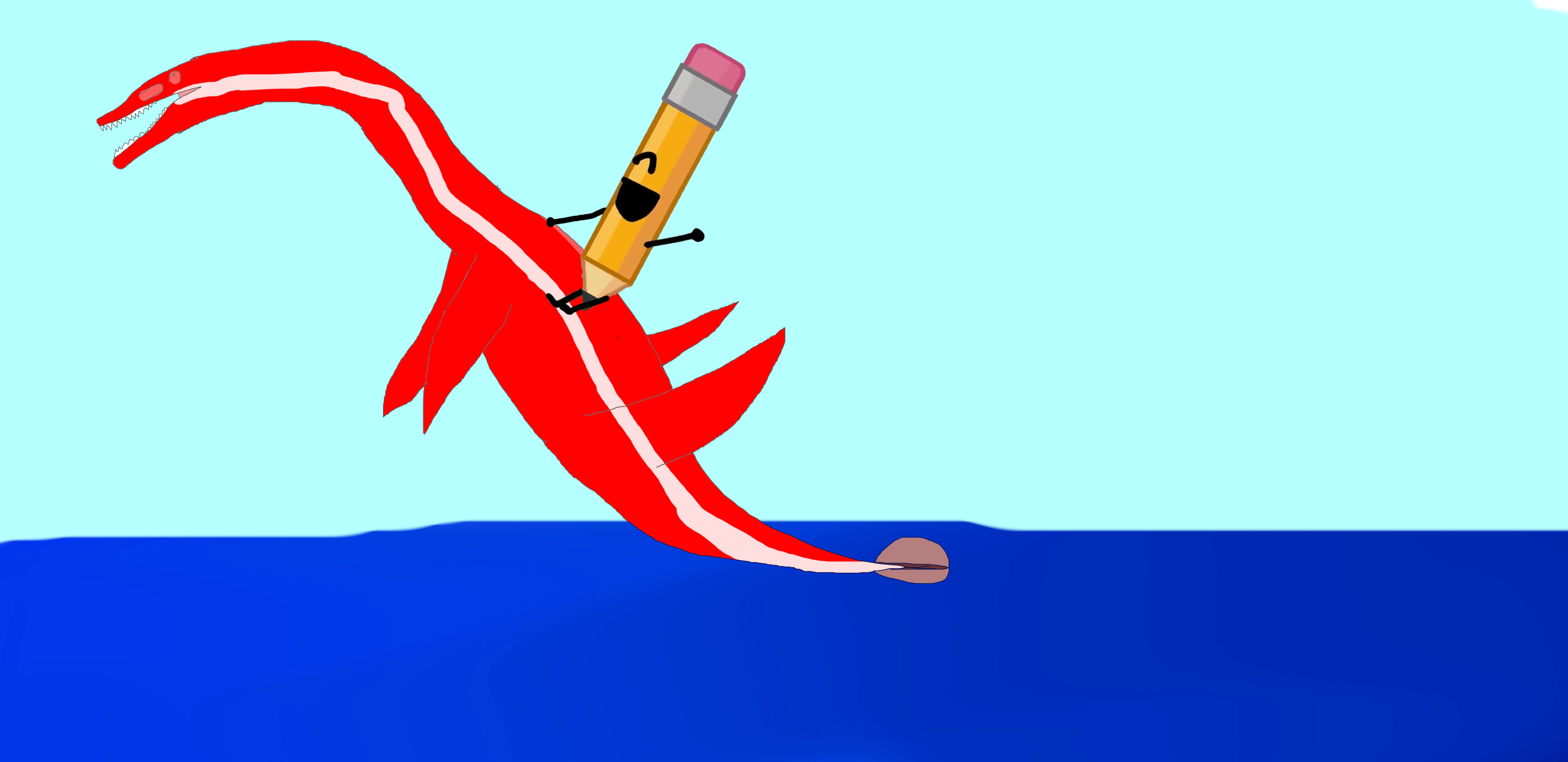 Pencil riding a Hauffiosaurus | Fandom