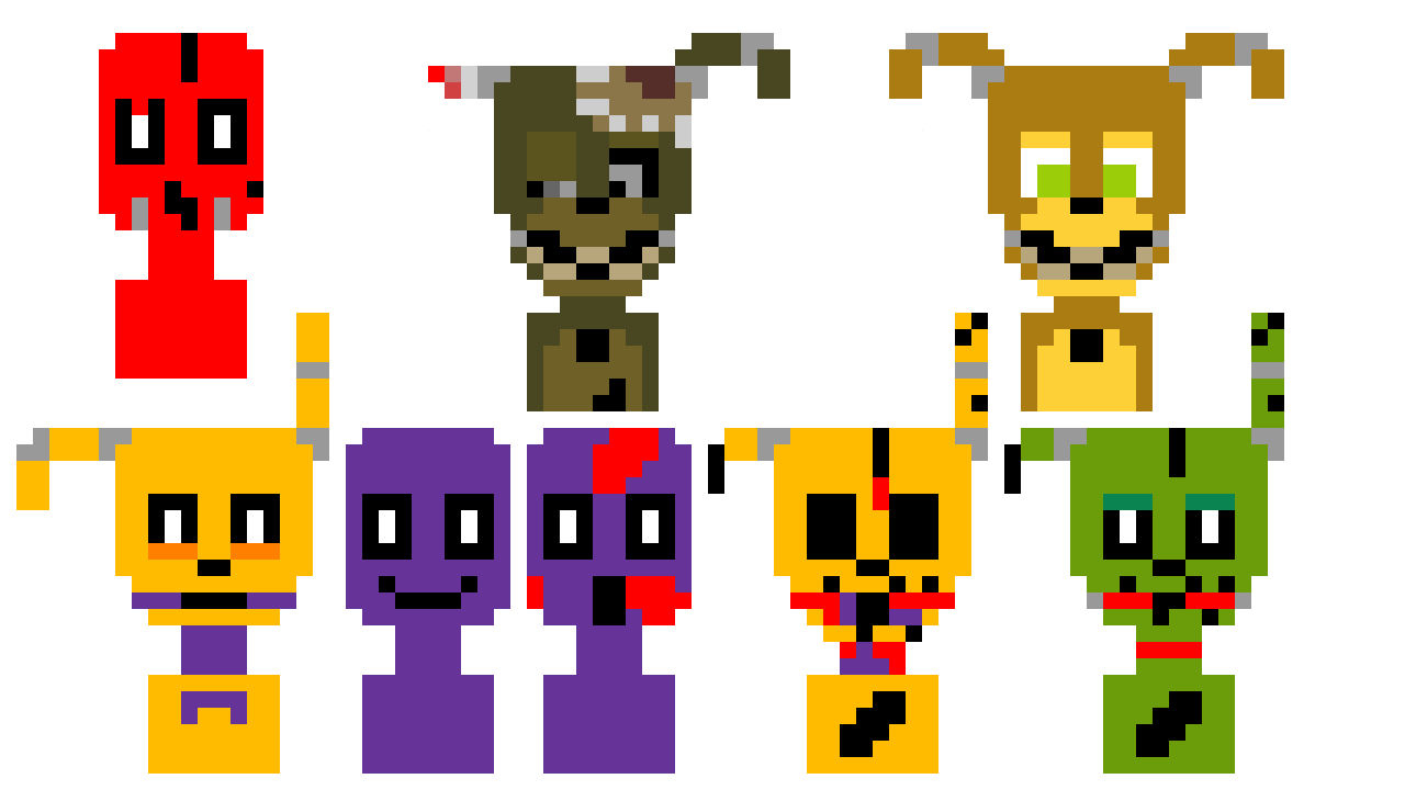 8-bit springbonnie and purple guy | Fandom