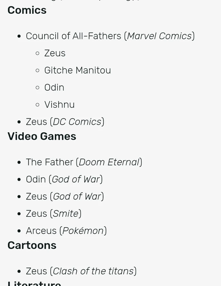 Fictional Supreme Deity | Fandom