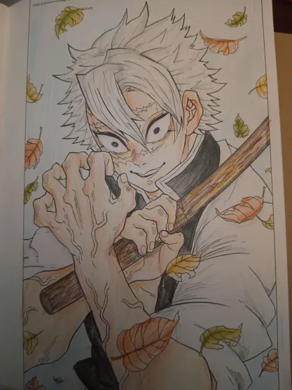 coloring page from the kny coloring book 2 | Fandom