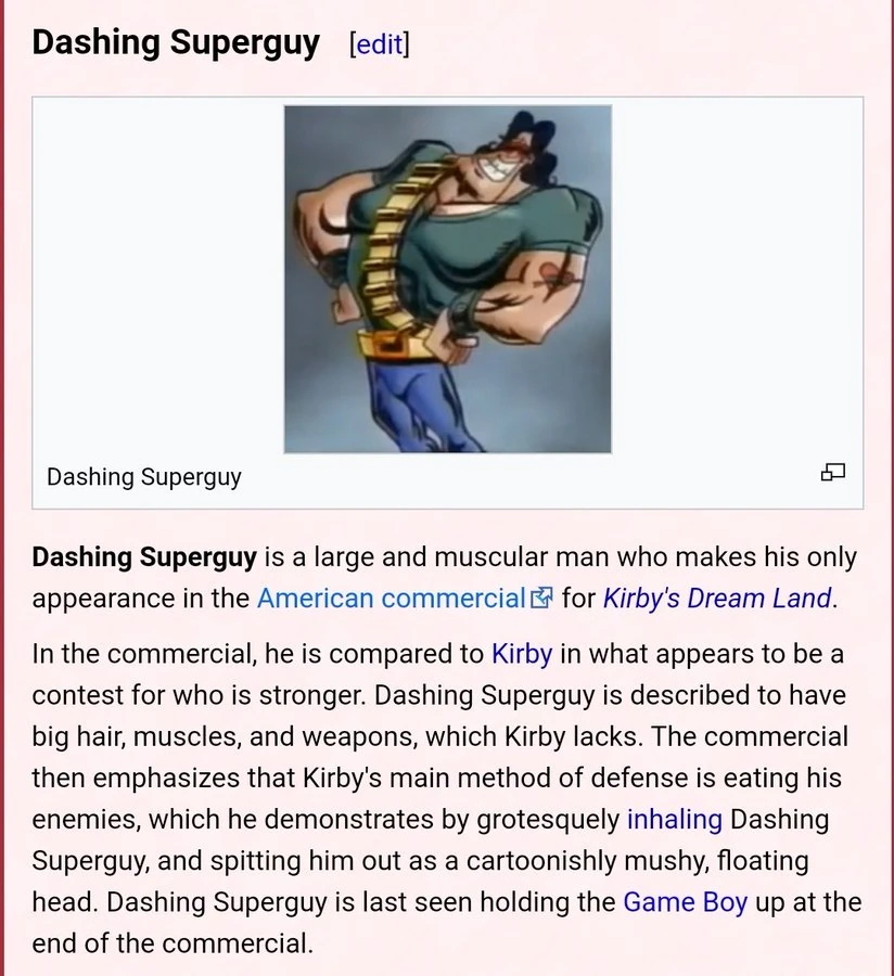 Dashing Superguy is a Kirby character that exists. | Fandom
