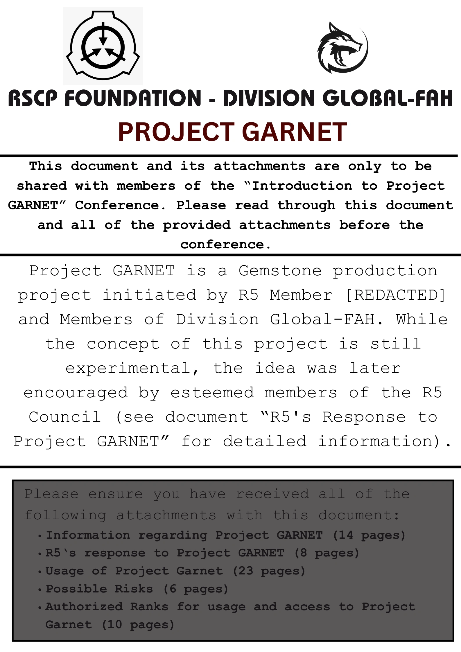 Project GARNET's Document | Fandom
