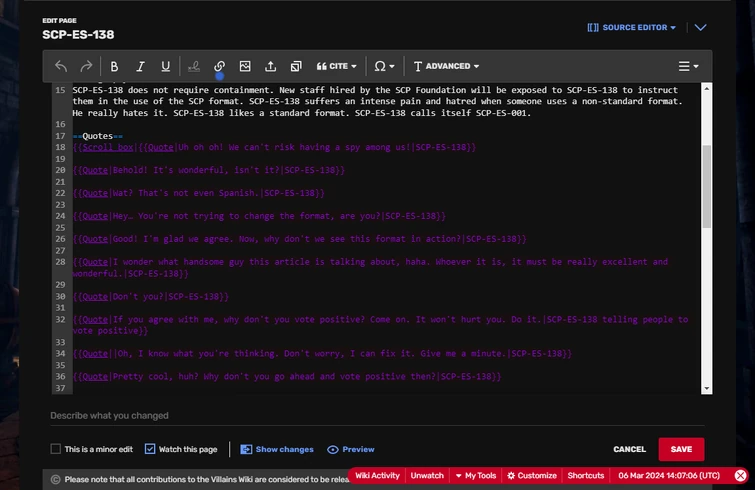 The SCP-ES-138 page | Fandom
