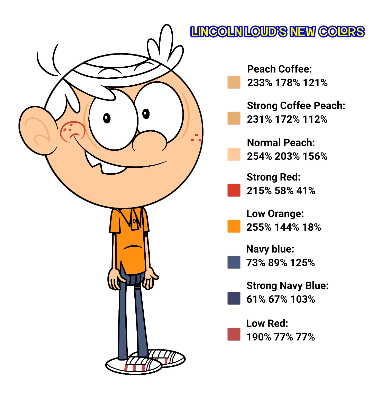 Lincoln Loud's New Colors and All Characters from The Loud House ...