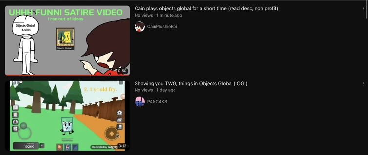 Guess who’s the silly boy that made a video on objects global. | Fandom