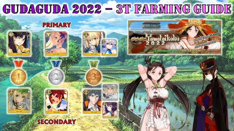 FGO NA – GUDAGUDA Yamataikoku 2022 – 3T Farming Guide (6 slot - Single & Mixed Nodes) | Fandom