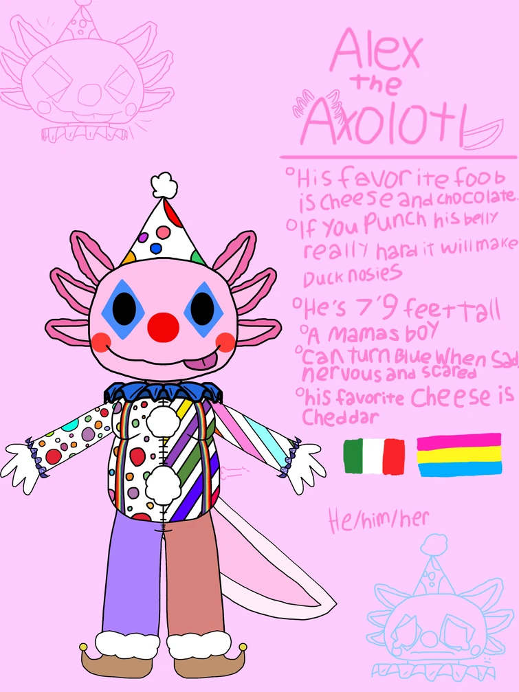 Alex the Axolotl oc reference sheet | Fandom