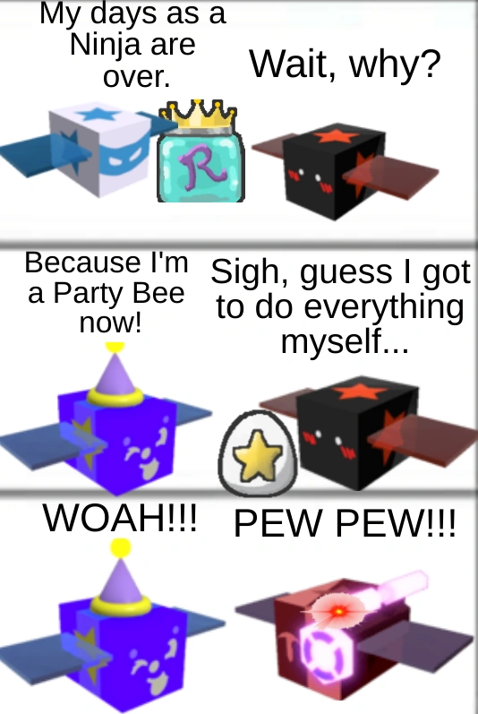 A little comic I made of my Ninja Bee and Shy Bee going under ...