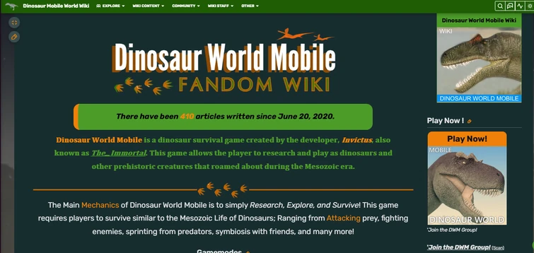 Discuss Everything About Dinosaur Mobile World Wiki | Fandom