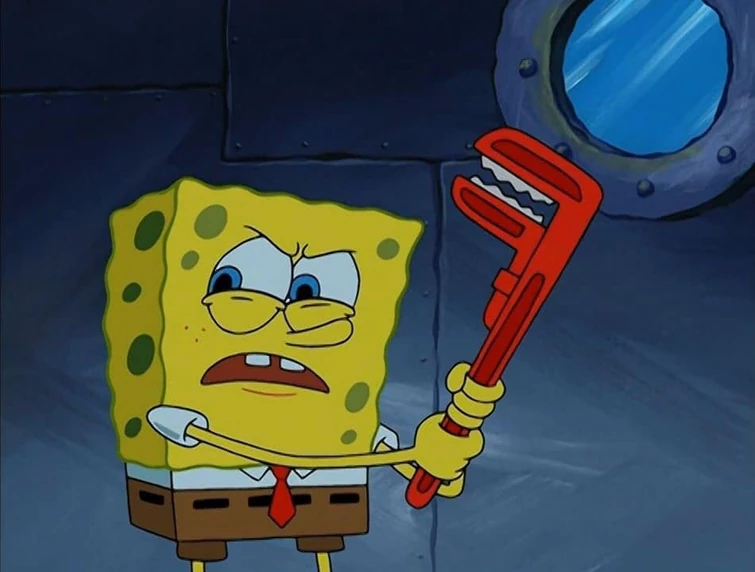 I would've liked this scene if SpongeBob beated Mr. Krabs with that wrench. | Fandom