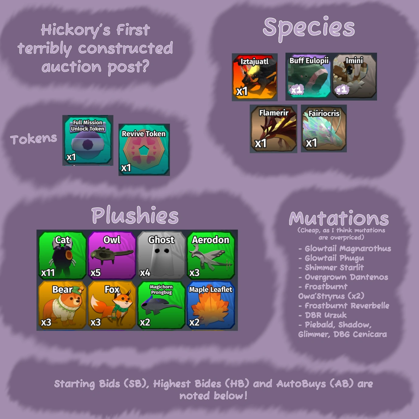 Auction Post - Repost! | Fandom