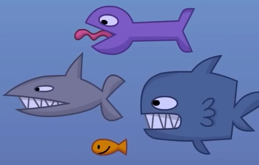 Is it just me or the gray fish looks like a shark | Fandom
