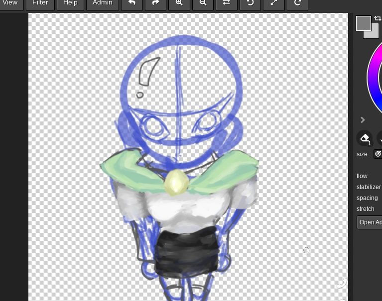 random art study I did cus how the fluff do people draw godly wrinkles ...