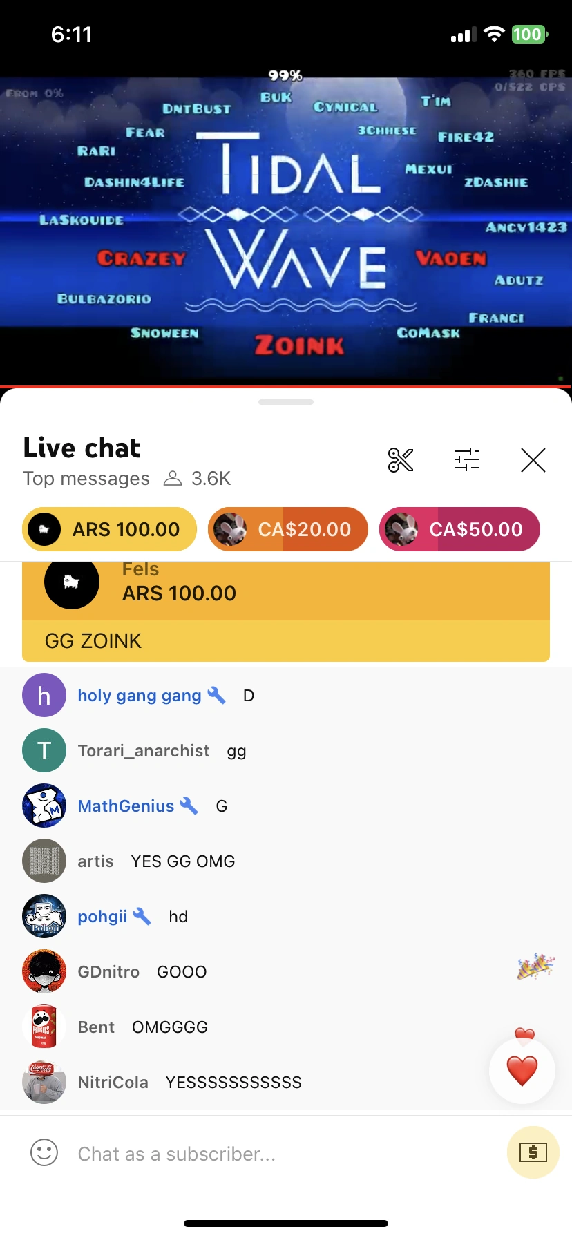 Zoink just completed Tidal wave | Fandom