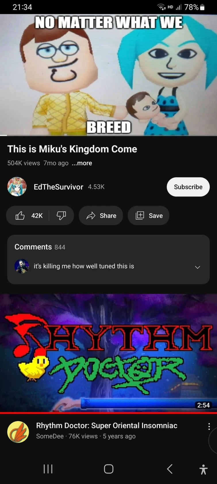 The picture the YouTuber chose for the content of the video is ...