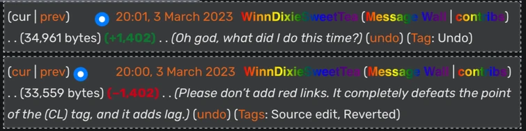 Fandom once again screwed up my edits. | Fandom