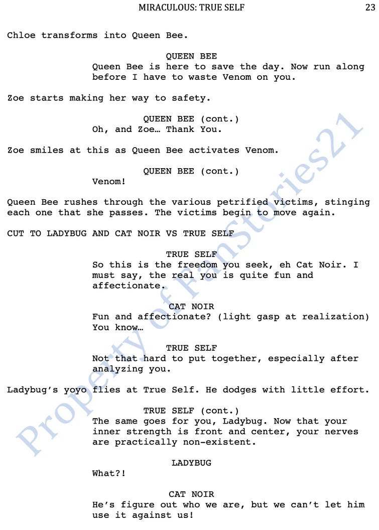 Miraculous: True Self Fan Script Part 2 | Fandom