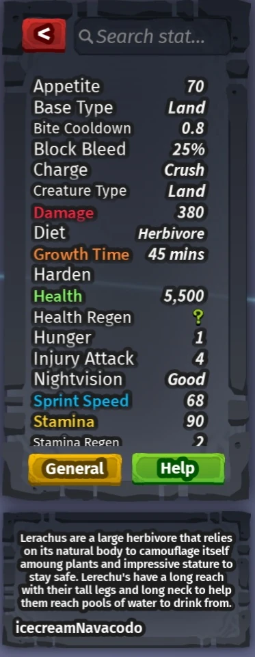 Lerachu stats | Fandom