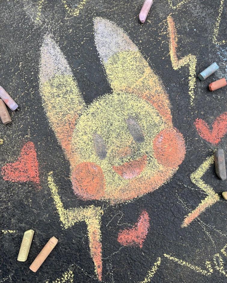 Pikachu Sidewalk Chalk Art From Memory | Fandom