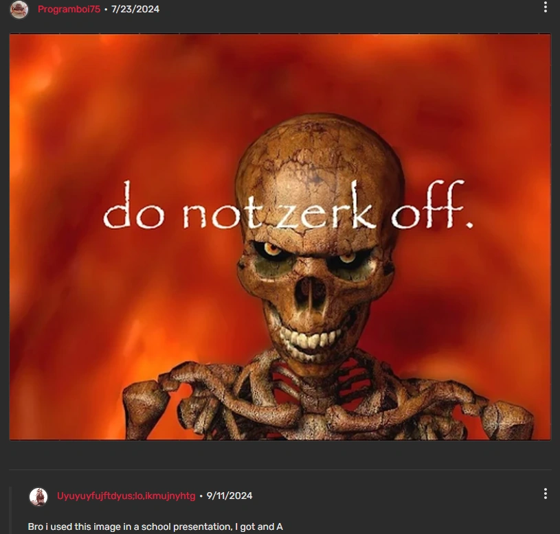do not zerk off. :skull: | Fandom