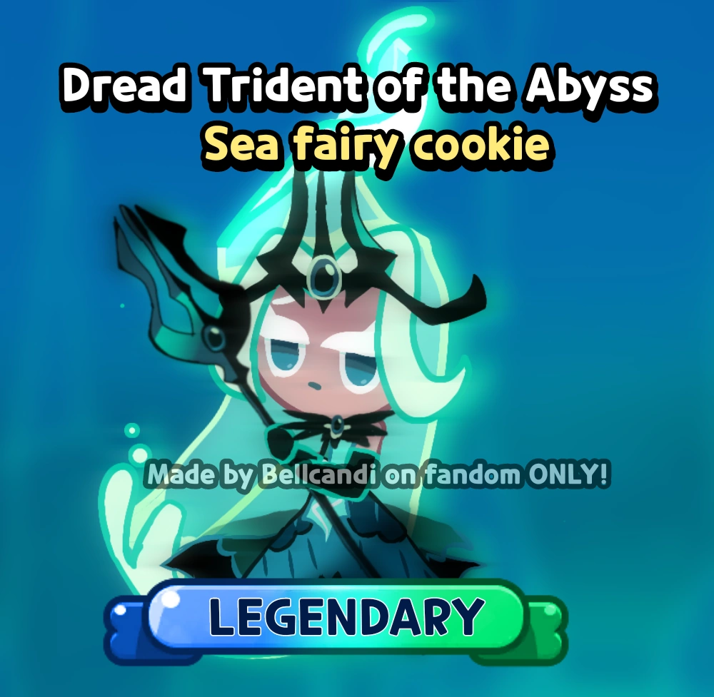 Sea fairy cookie dread trident of the Abyss in kingdom costume art :D ...