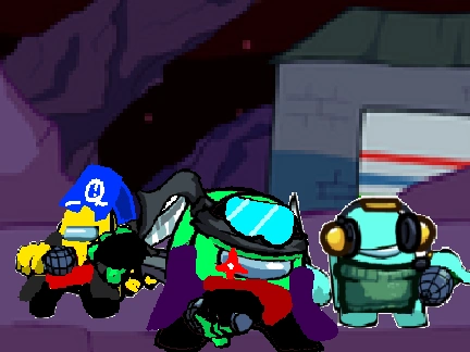 made among us fnf ocs by recoloring red green and maroon imposters ...