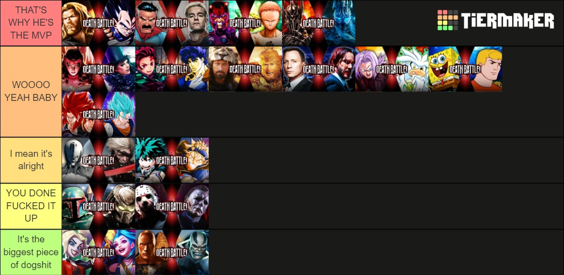 my final db season 9 tier list | Fandom