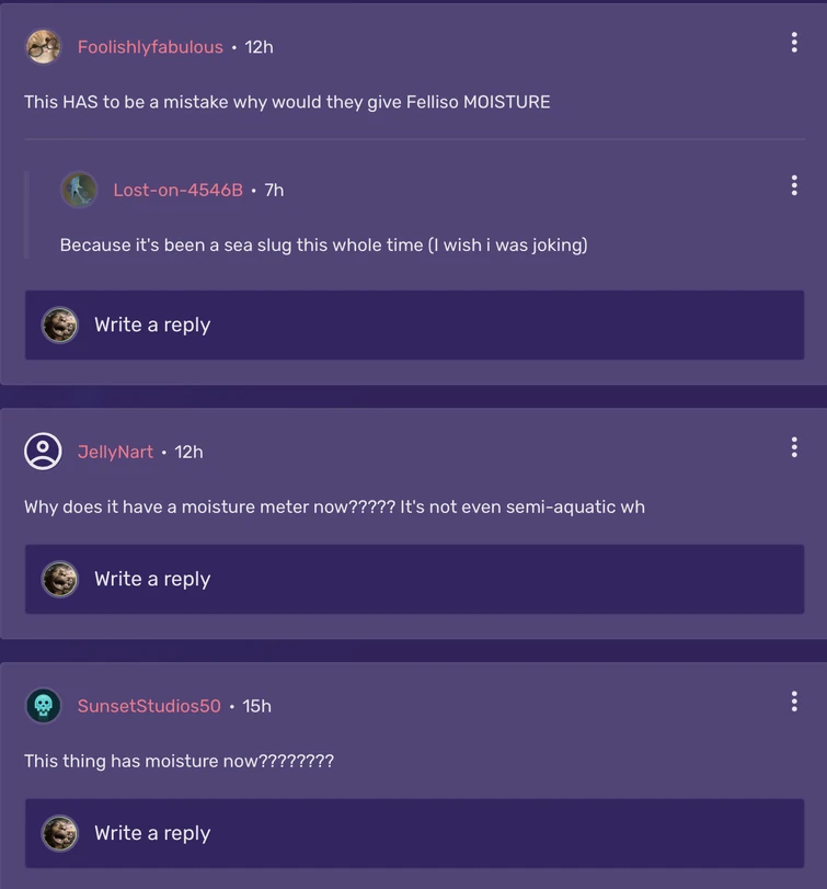 Bro what do these ppl mean by “moisture” in the comments | Fandom