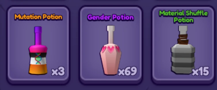 LF: P/S/T material potions or coins. | Fandom
