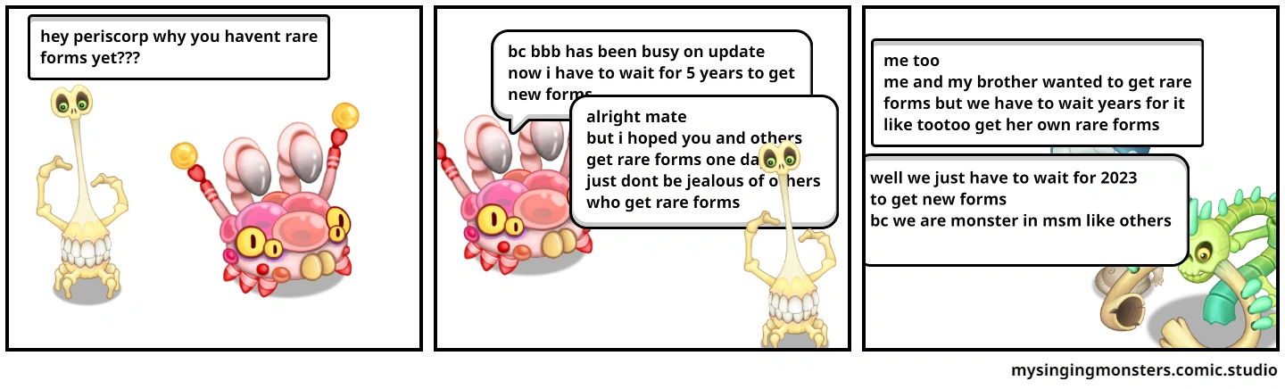 when others monster feels boring having no rare forms (my first comic ...