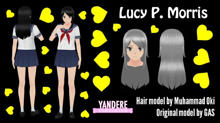 I'm a volunteer of Yandere Simulator, I made this hair models | Fandom