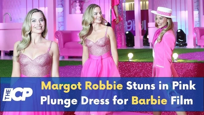 Margot Robbie Stuns in Pink Plunge Dress for Barbie Film Promotion | Fandom