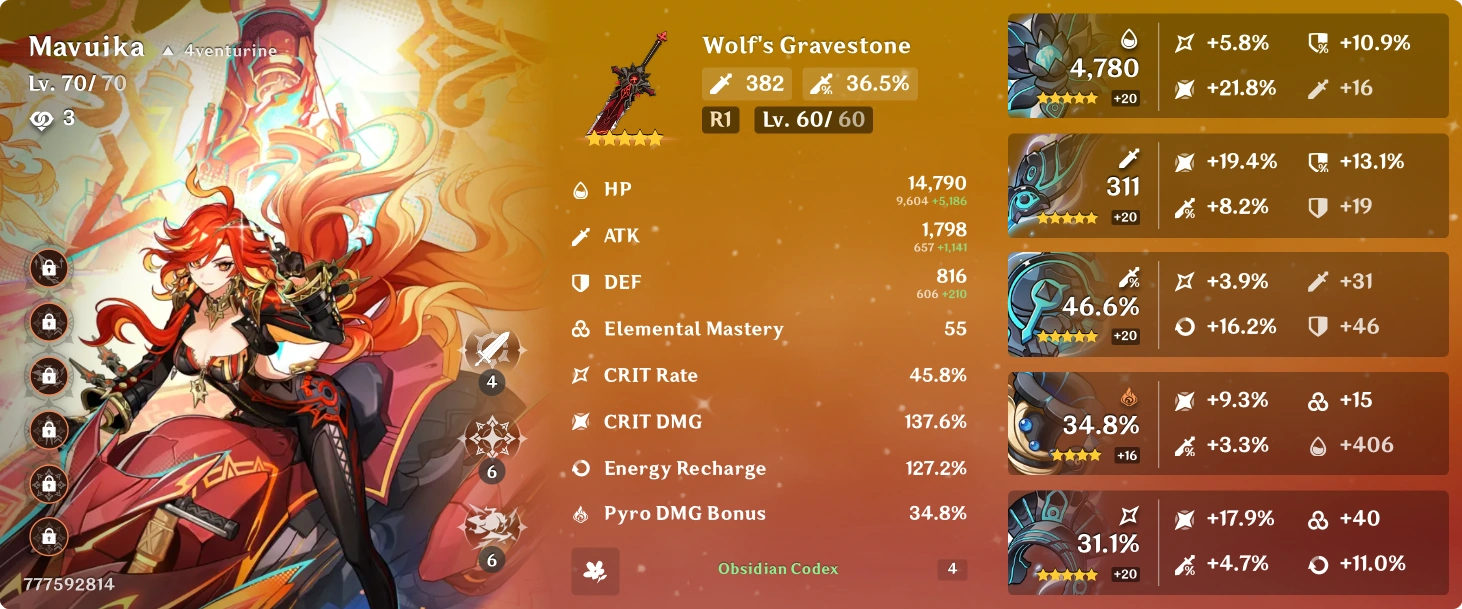 Mavuika build | Fandom