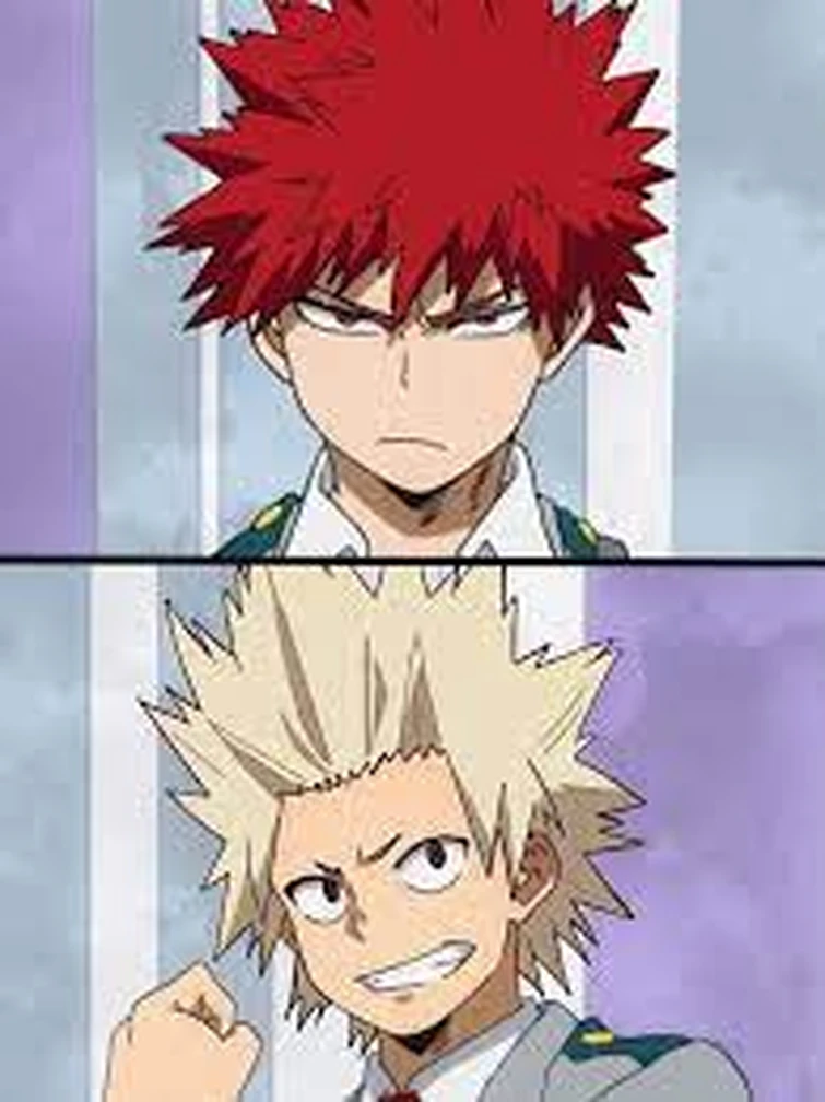 Blonde Kirishima?! Red-haired Bakugo?! (=>.