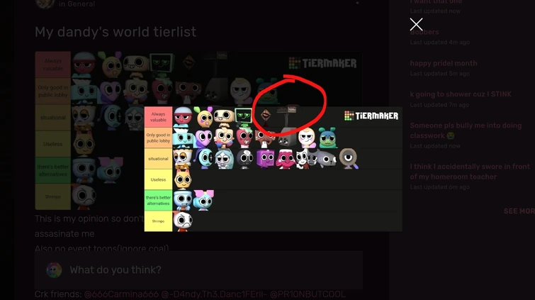 My dandy's world tierlist | Fandom