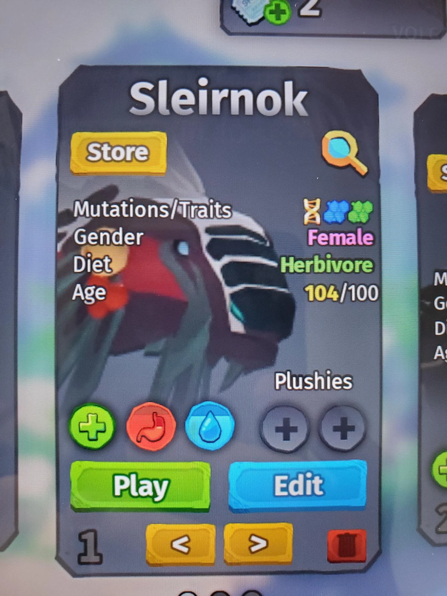 (LOL another one) glimmer + health + stamina sleirnok for 50 mush ...