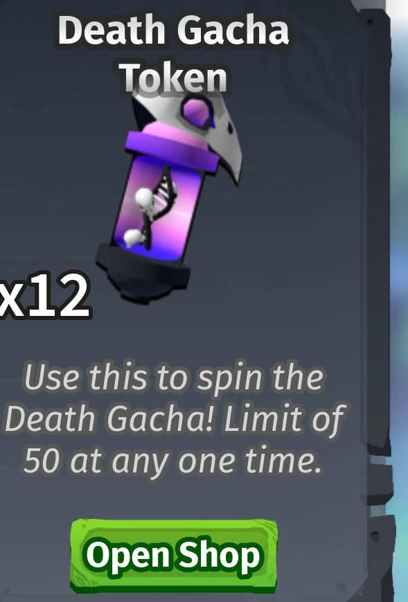 T/S 12 Death gacha tokens. | Fandom