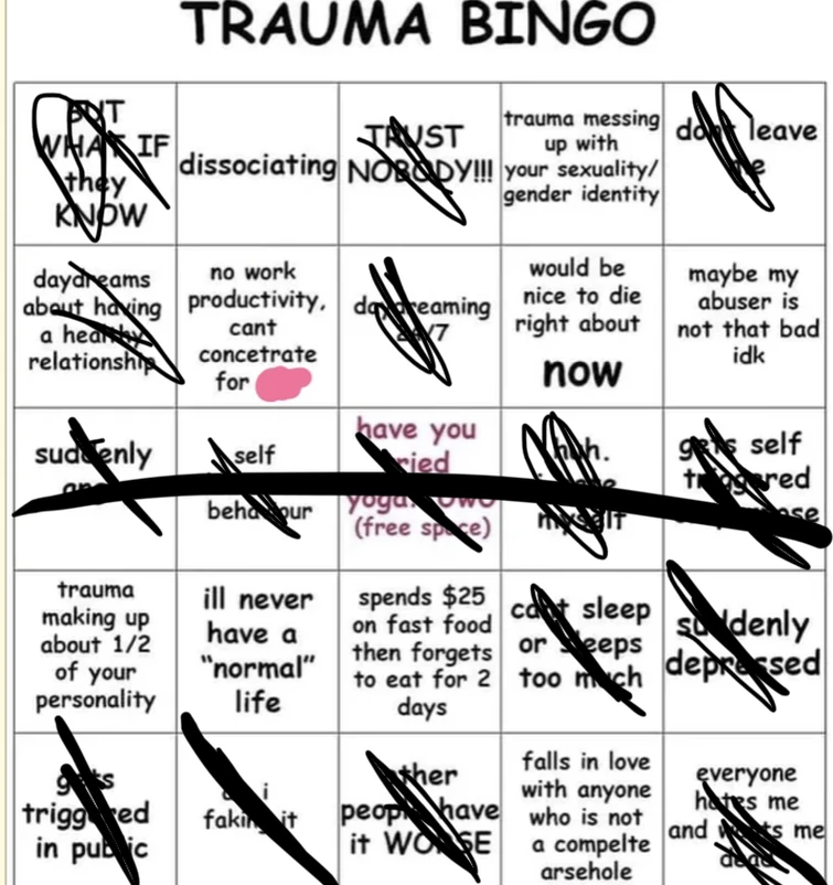 Trauma bingo redo | Fandom