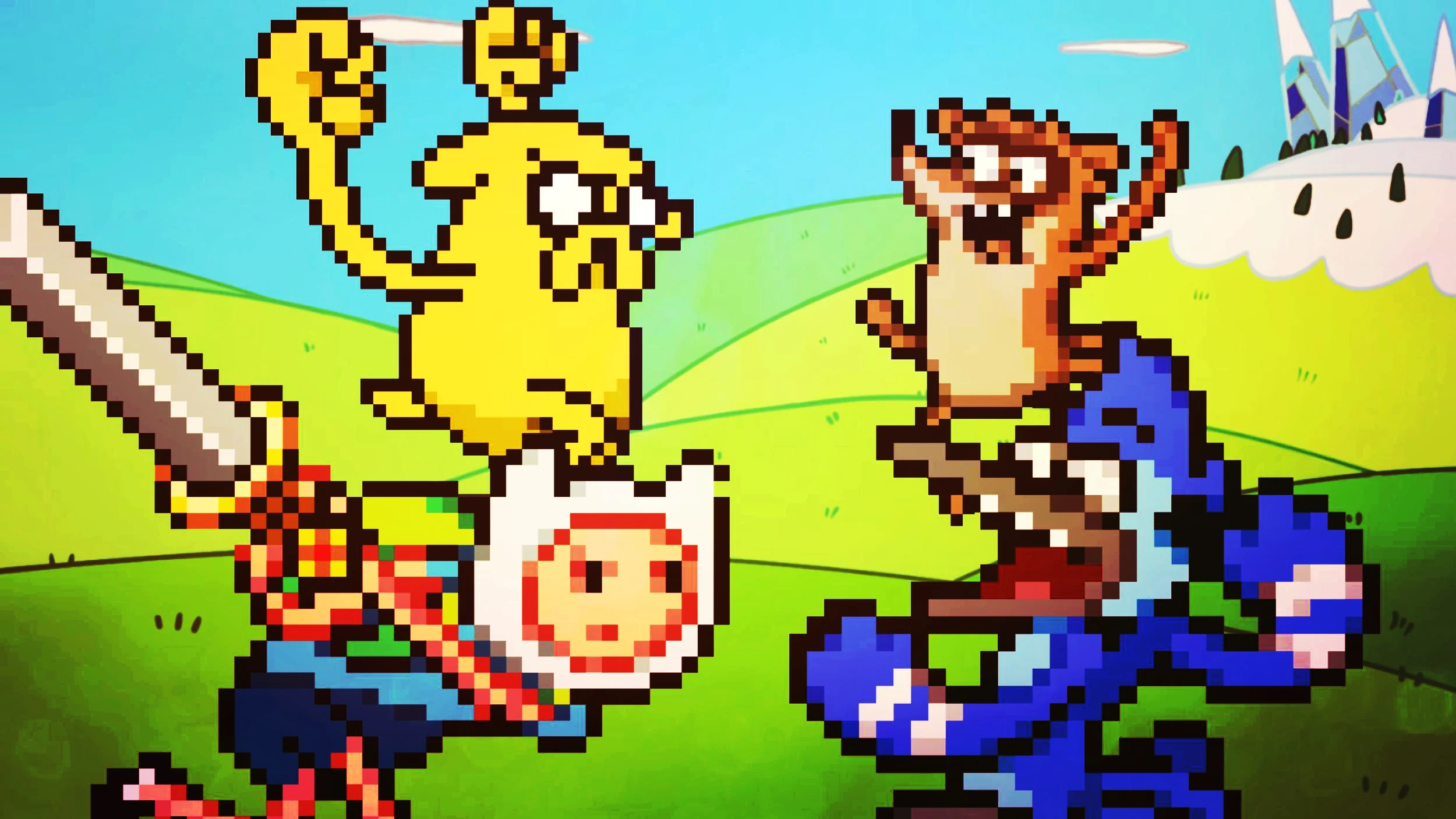 Finn and Jake vs Mordecai and Rigby Sprite Art | Fandom