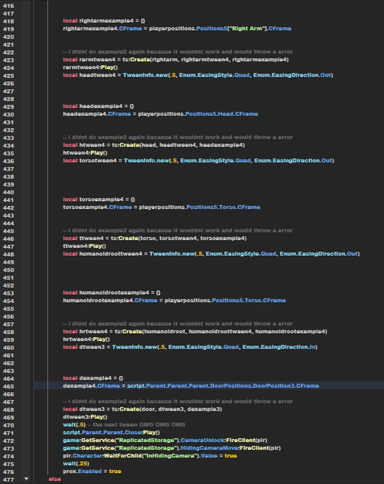 Hey does anyone have a hiding spot script. | Fandom