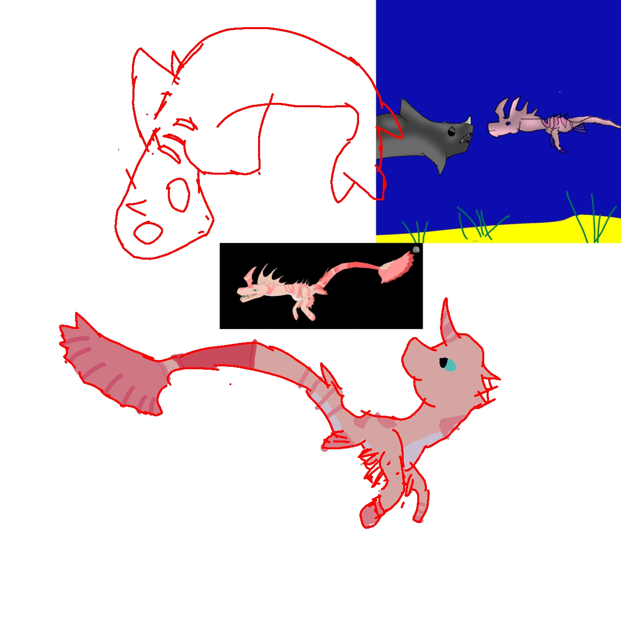 Wip 2 of my beta shark encounter redraw | Fandom